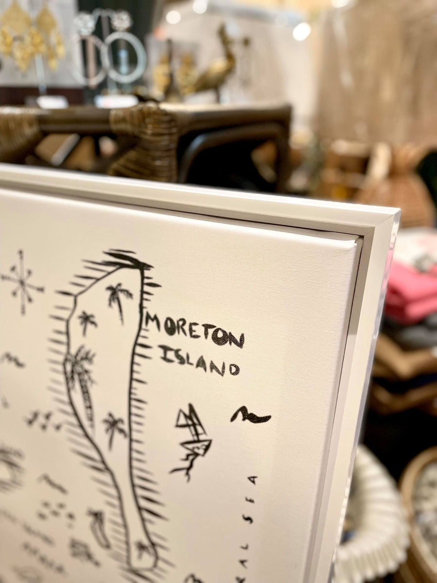 Libby Watkins Artist Brisbane mud Map on canvas – Ebb+Flow Boutique