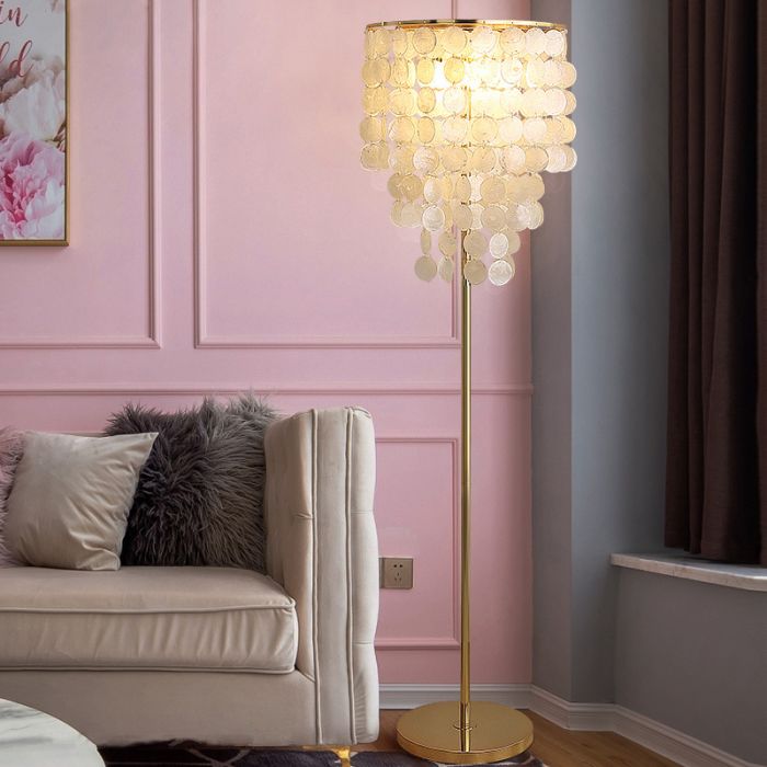 Capiz Shell floor lamp – Ebb+Flow Boutique