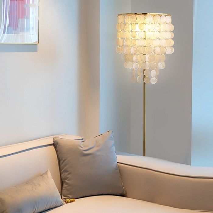 Capiz Shell floor lamp – Ebb+Flow Boutique