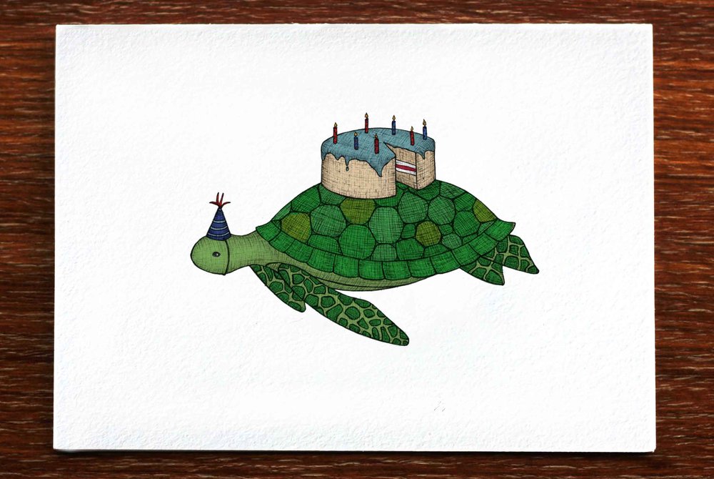 Birthday Turtle Greeting Card – Ebb+Flow Boutique