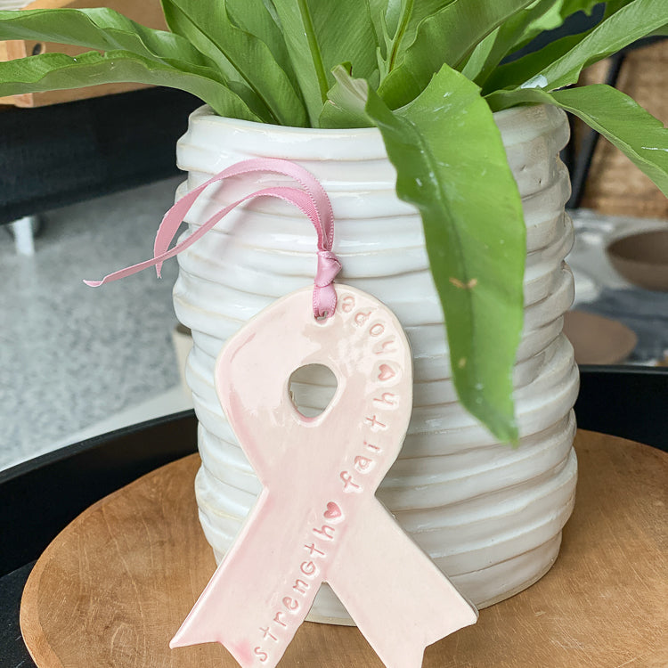 Ceramic Breast Cancer Ribbon LIMITED EDITION – Ebb+Flow Boutique